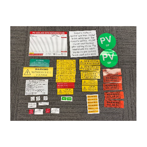 PV DC Label Set - 30 Pcs (5033 Compliant) – AI Energy Shop