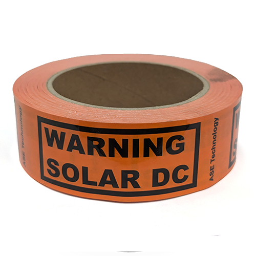 Solar DC Warning Labels, Perforated 50m Roll – AI Energy Shop